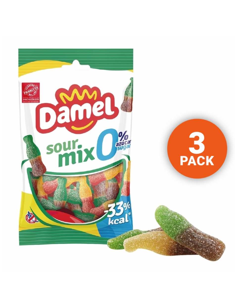 Damel Sugar Free Sour Mix 100gr (3-pack) - tights.no