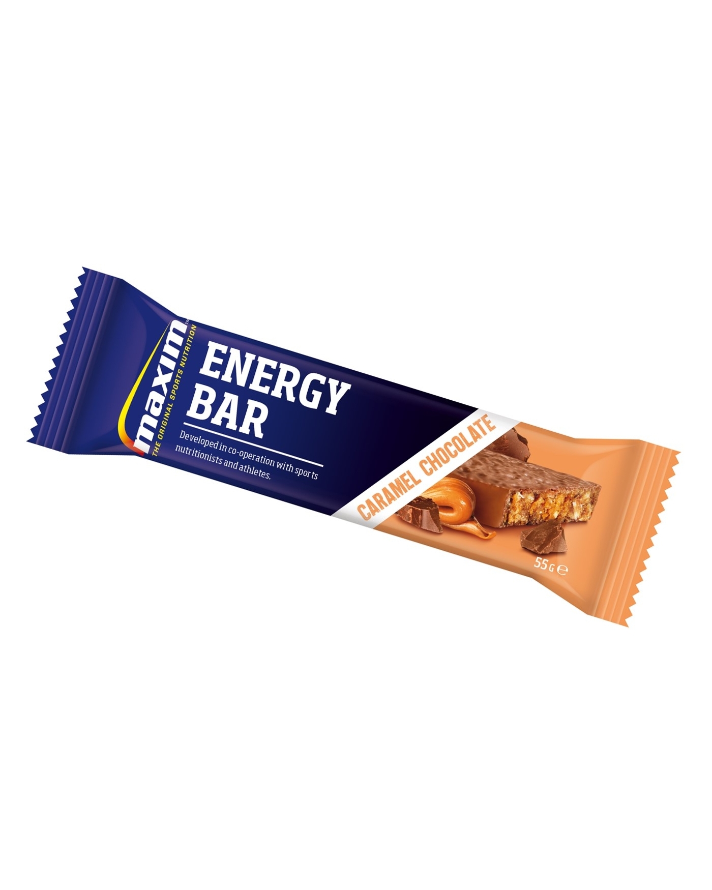 Maxim Energibar 55g Caramel Chocolate - Tights.no