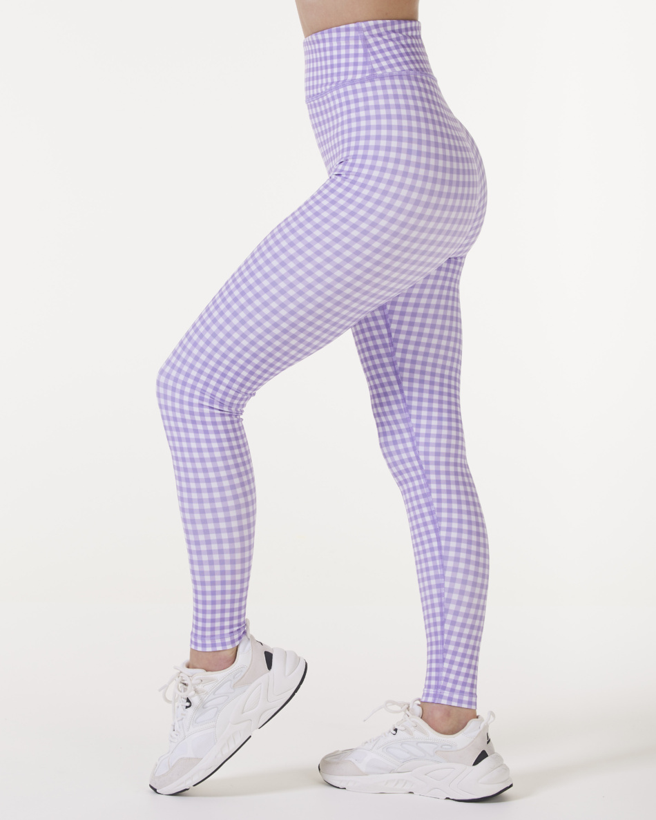Bumpro Downtown Checkered Tights Lilac Chalk - Tights.no