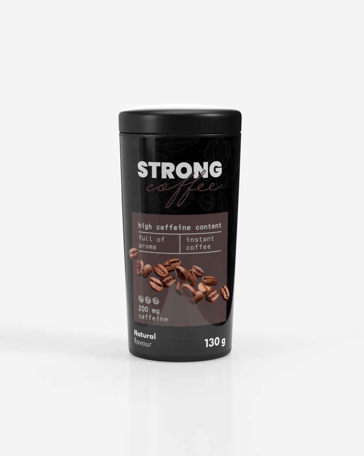 BodyFuel Strong Instant Coffee Natural 130g - tights.no