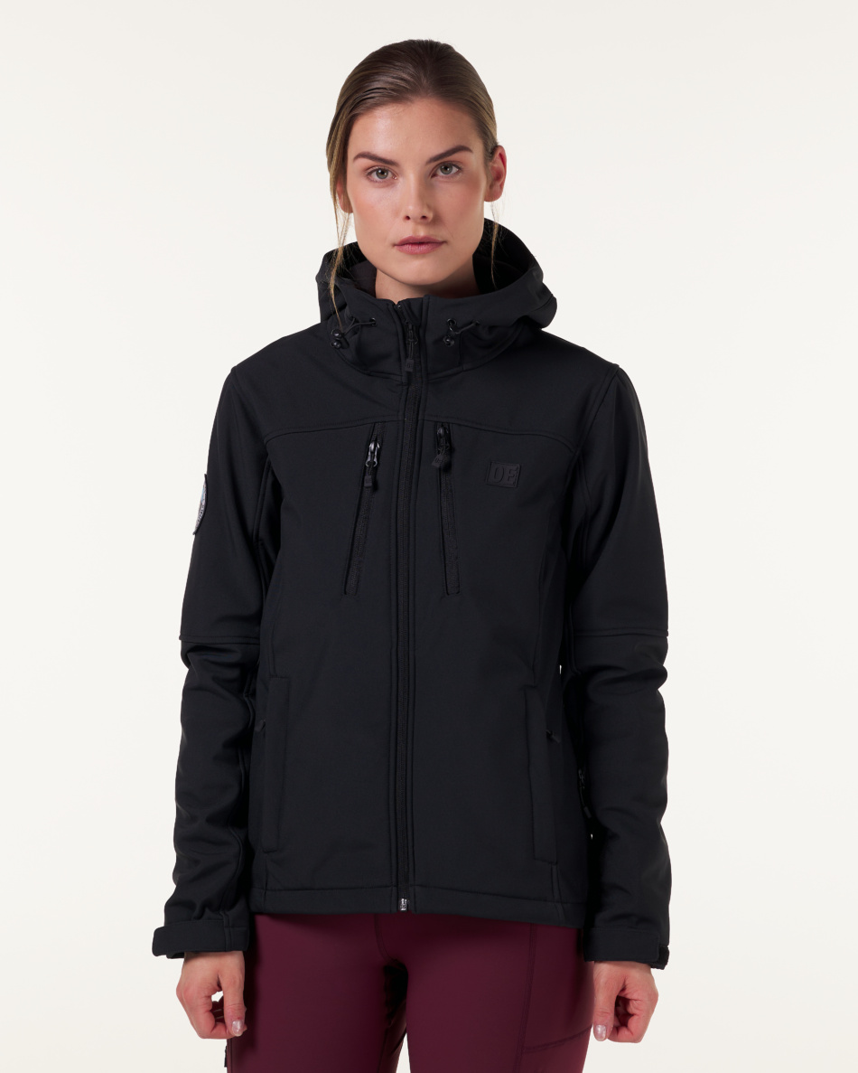 Outdoor & Essentials City Hike SoftShell Jacket w Fleeceliner Black ...