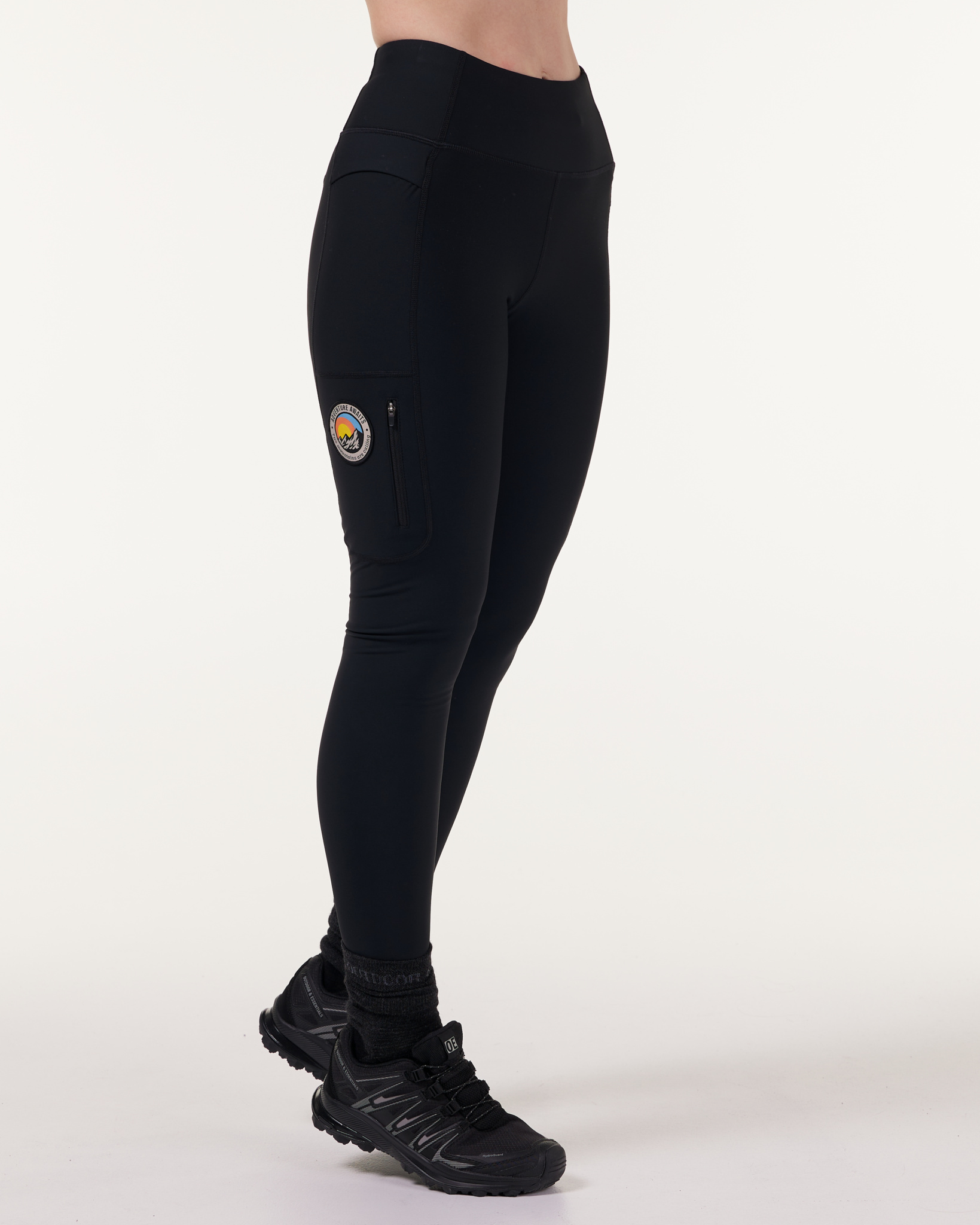 Outdoor & Essentials City Hike Winter Tights Black - tights.no