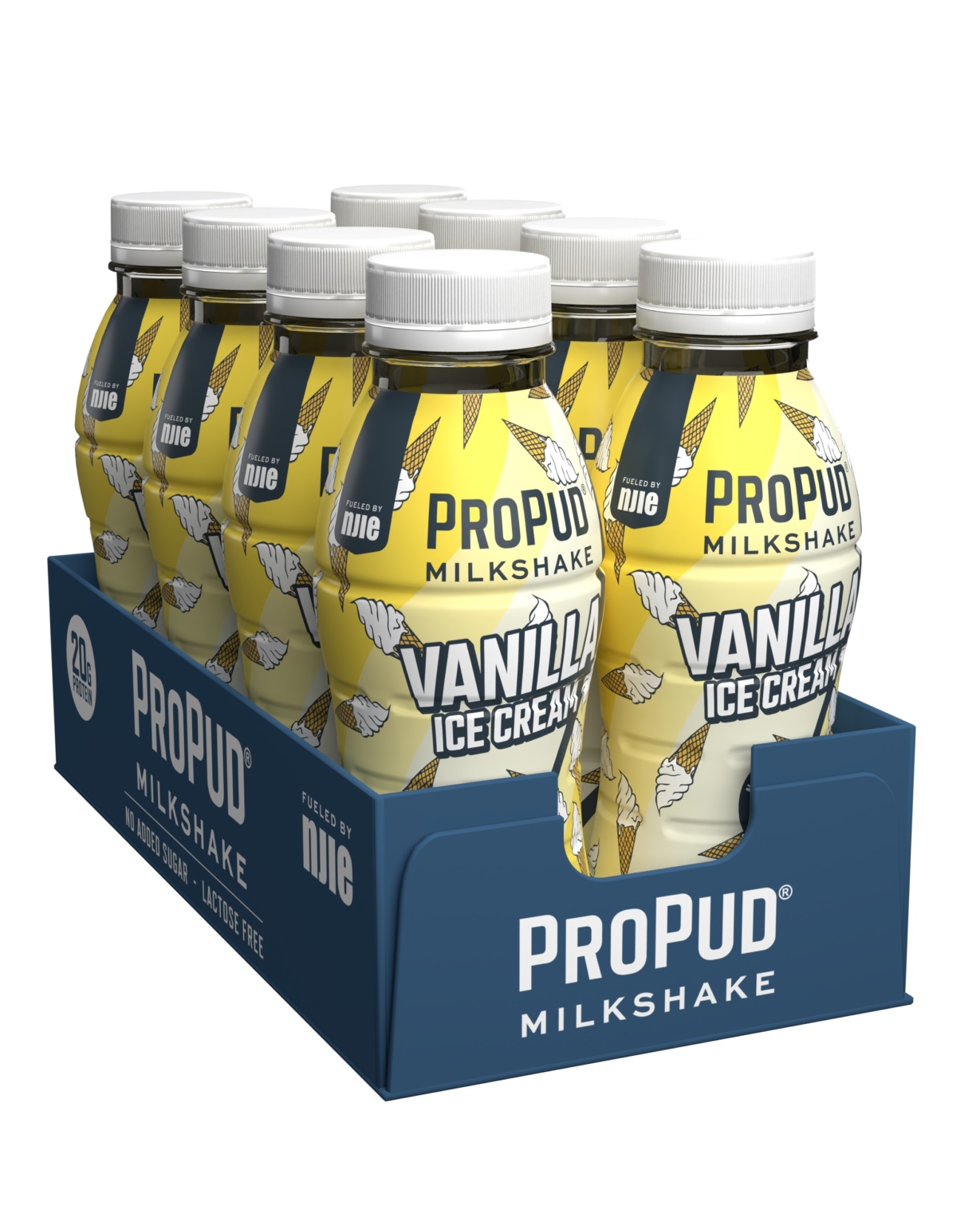 NJIE ProPud Milkshake Vanilla Ice Cream 8x330ml - Tights.no