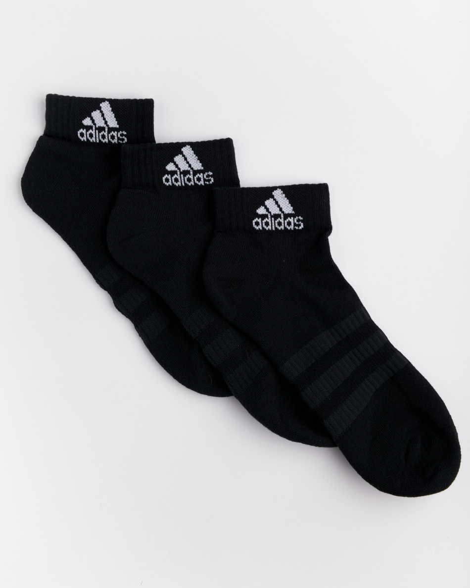 Adidas Cushioned Ankle Socks 3 pack Black - Tights.no