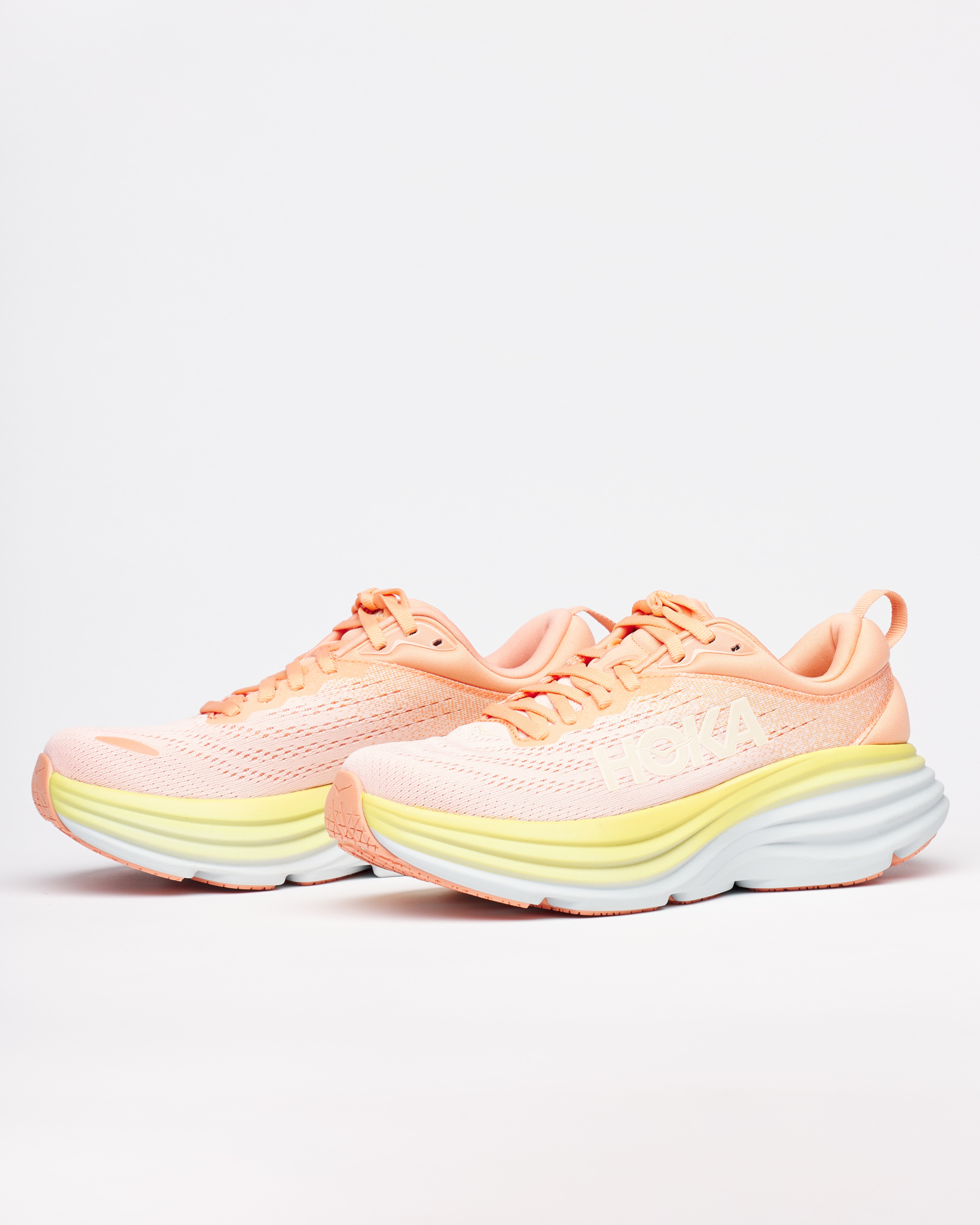 HOKA ONE ONE Bondi 8 Shell Coral / Peach Parfait - Women's - tights.no