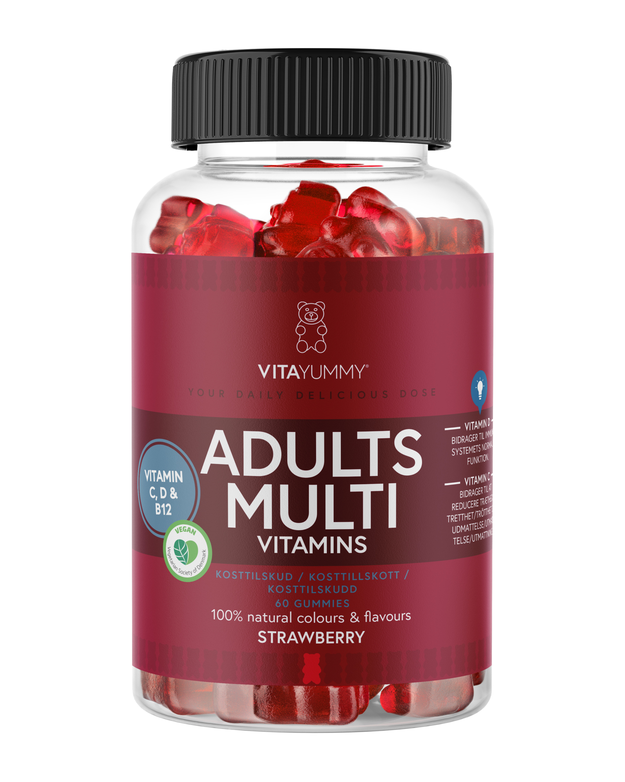 VitaYummy Adults Multivitamins Strawberry 180g - Tights.no