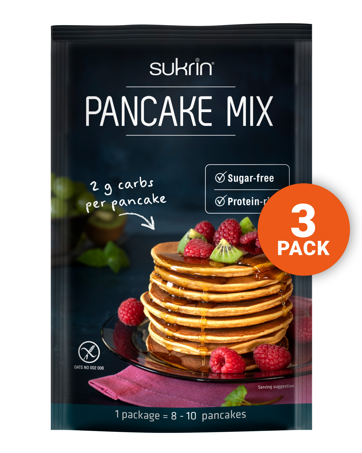 Funksjonell Mat Sukrin Pancake mix 3x100g - Tights.no