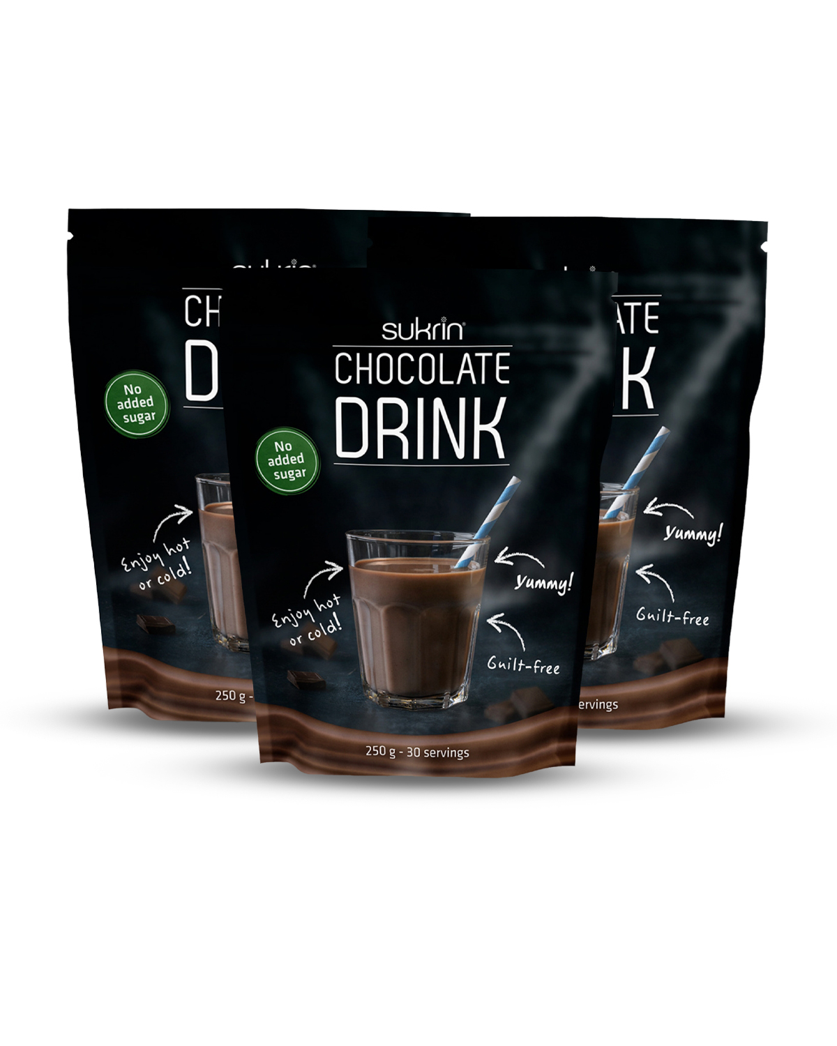 Funksjonell Mat Sukrin Chocolate Drink 3x250g - tights.no