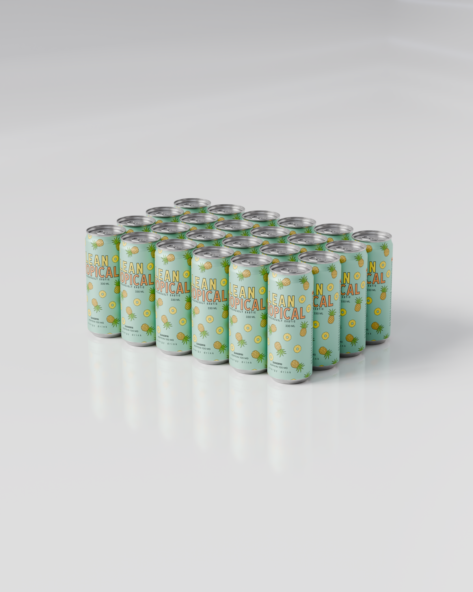 Lean Tropical Energy Drink 24x330ml - Tights.no