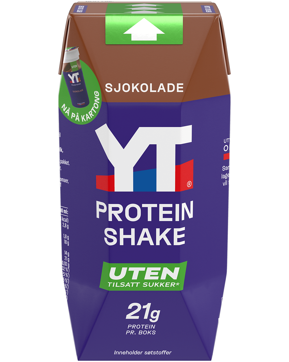 YT® Proteinshake Sjokolade UTEN 285ml - tights.no