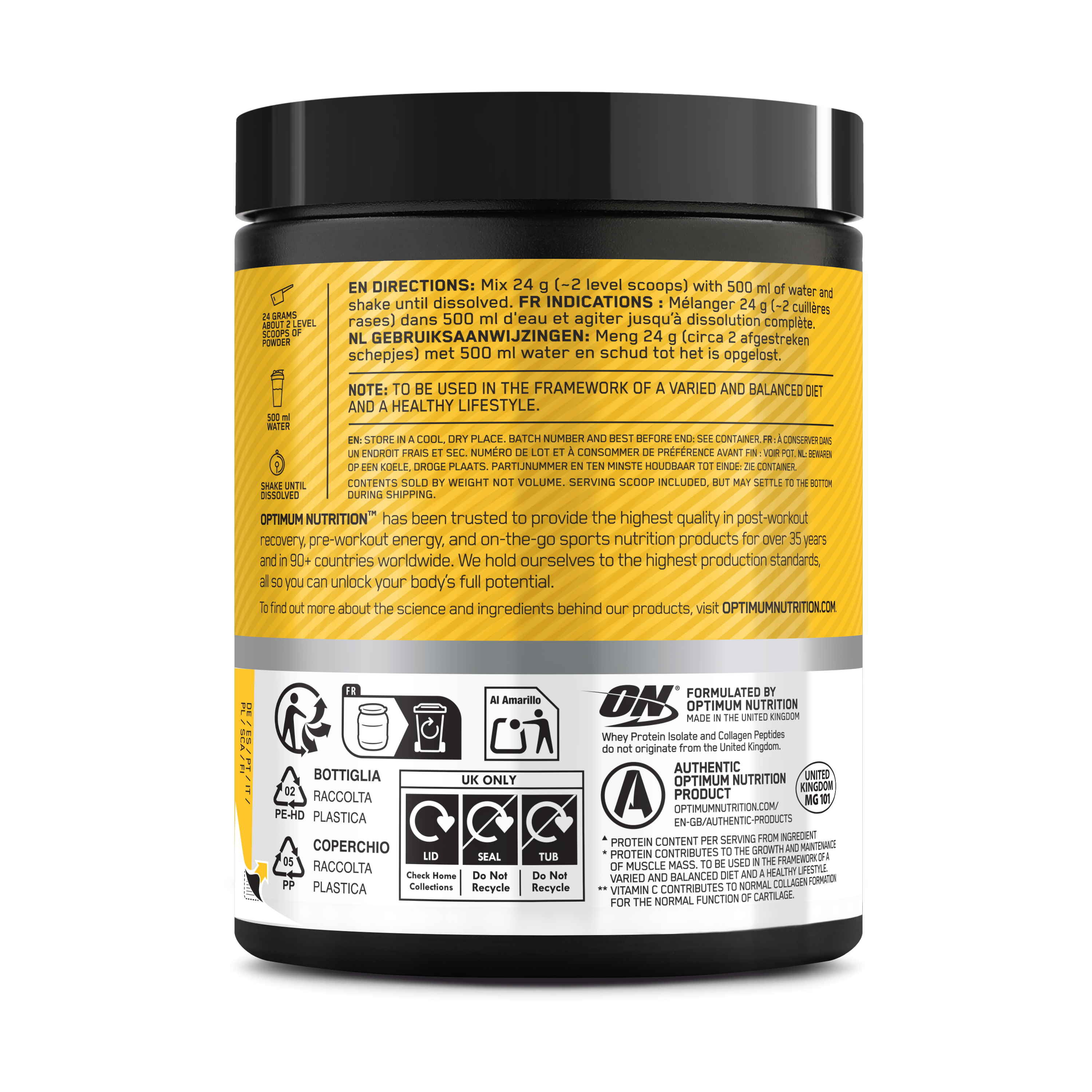 ON Clear Whey Collagen 240g - tights.no