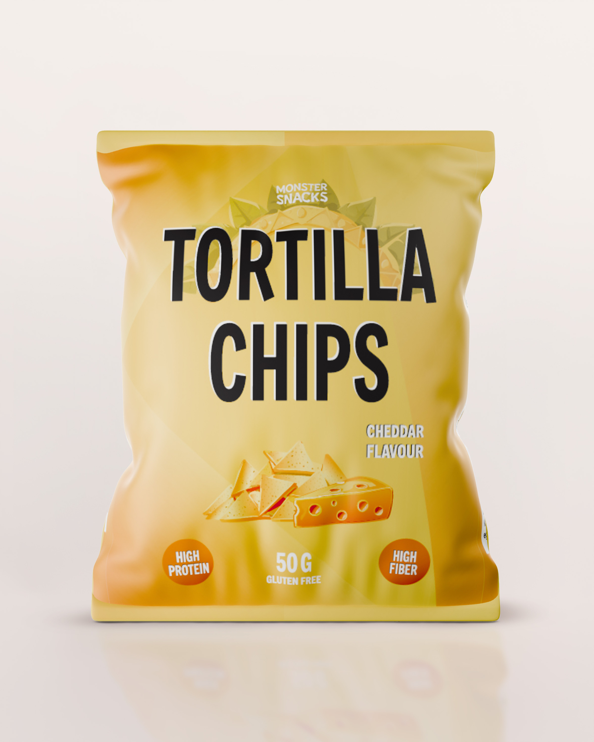 Monster Protein Tortilla Cheddar Chips 50g - tights.no