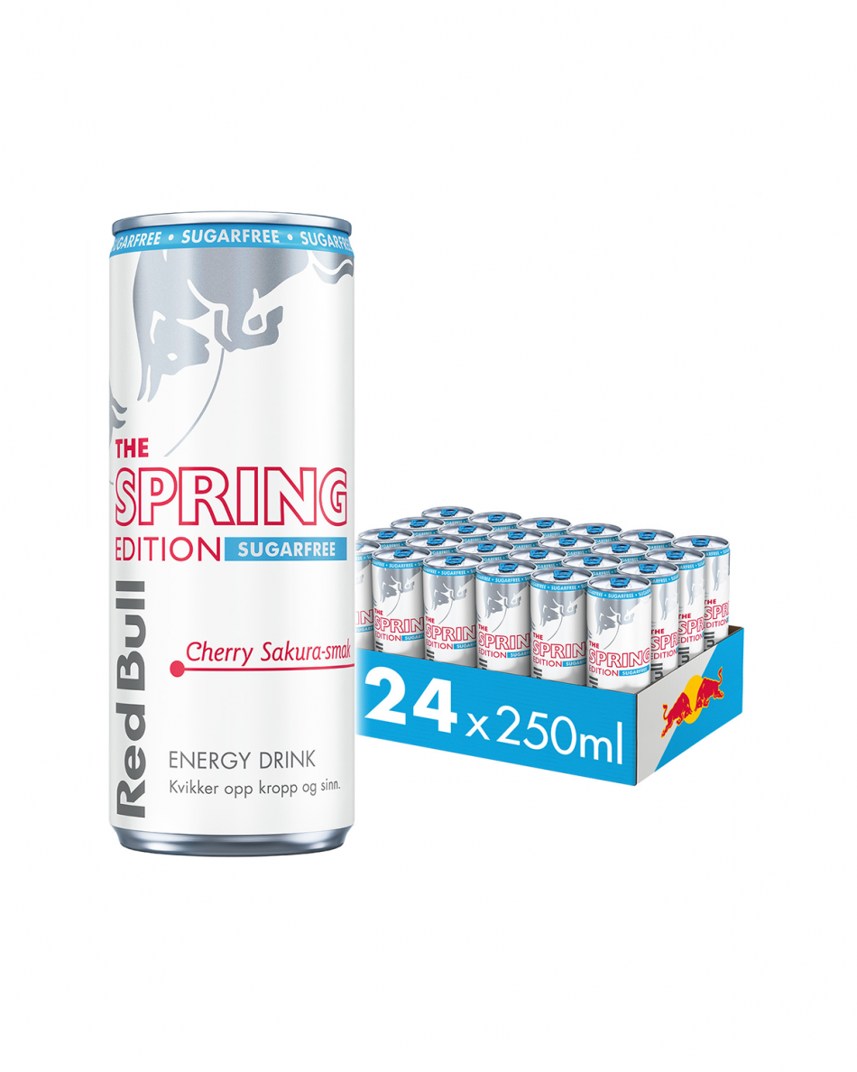 Red Bull Spring Edition Cherry Sakura 24x250ml - tights.no